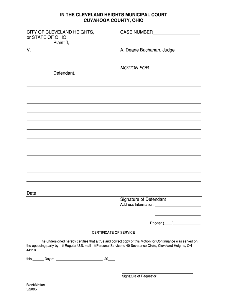 Motion Form Fill Online Printable Fillable Blank PdfFiller