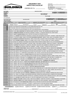 Fillable Online home nyc AMUSEMENT RIDE INSPECTION CHECKLIST - New York ...