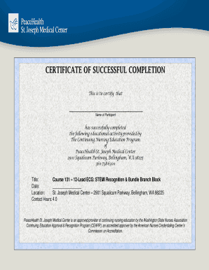 Fillable Online peacehealth has successfully completed - peacehealth ...