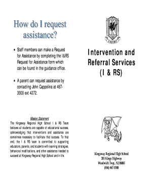 Fillable Online Intervention and Request for Assistance form which ...
