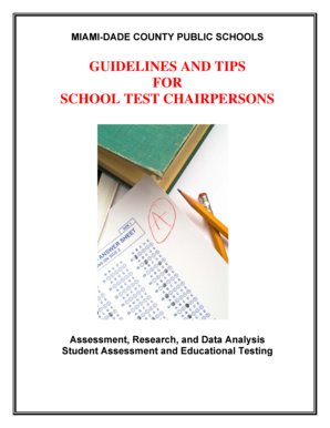 Fillable Online GUIDELINES AND TIPS FOR SCHOOL TEST CHAIRPERSONS Fax ...