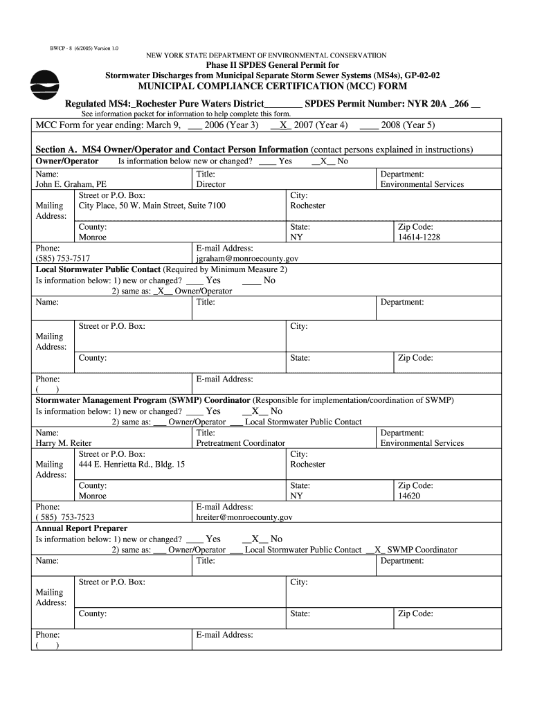 Fillable Online monroecounty Regulated MS4: Rochester Pure Waters ...