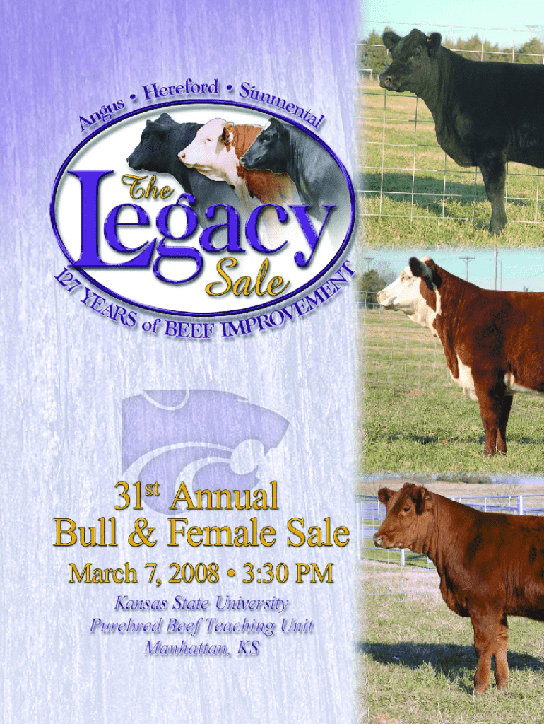 Fillable Online 31st Annual Legacy Sale Fax Email Print - pdfFiller