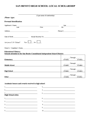 Fillable Online Ed downs elementary pto - San Benito Consolidated ...