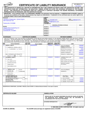 Fillable Online Bcertificateb of liability binsuranceb - Home ...