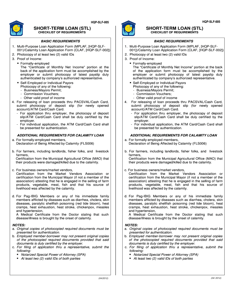Fillable Online SHORT-TERM LOAN (STL) Fax Email Print - pdfFiller