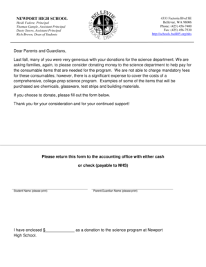 Fillable Online bsd405 Science Dept. Donation Form - Bellevue School ...