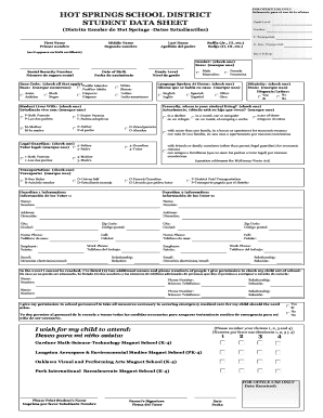 Fillable Online hsprings dsc k12 ar HOT SPRINGS SCHOOL DISTRICT Solamente para el uso de la ...