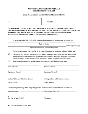 Fillable Online UNITED STATES COURT OF APPEALS FOR THE TENTH CIRCUIT ...