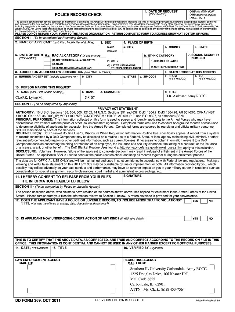 Standard Background Check Form Fill Online Printable Fillable 