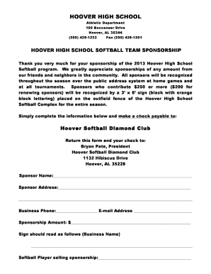 Fillable Online 2013 HHS Sign Form Blank REV1 - LeagueLineup Fax Email ...