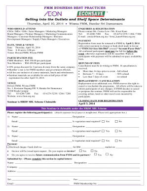 Fillable Online FMM BUSINESS BEST PRACTICES Fax Email Print - pdfFiller