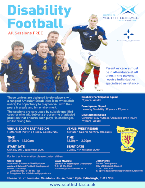 Fillable Online Disability Football Poster - Scottish Football ...