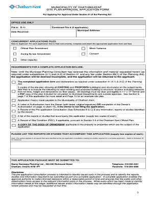 Fillable Online chatham-kent Site Plan Approval Application - Chatham ...