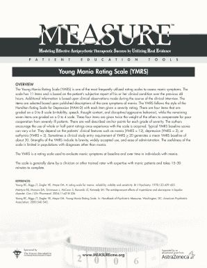 Fillable Online Young Mania Rating Scale (YMRS) Fax Email Print - pdfFiller