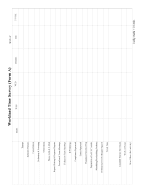Fillable Online asha Workload Time Survey Form A template - asha Fax ...