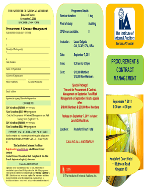 Fillable Online theiia Procurement amp contract management - The Institute of Internal Auditors ...
