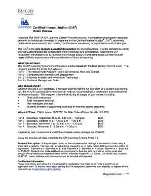 Fillable Online theiia CIA F09 reg - The Institute of Internal Auditors ...