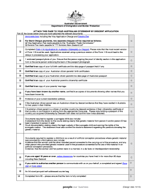 Fillable Online ATTACH THIS PAGE TO YOUR AUSTRALIAN CITIZENSHIP BY ...