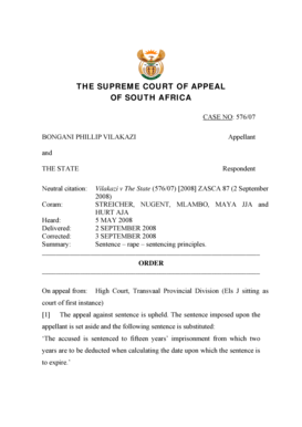 Fillable Online saflii Case No 680/07 - saflii Fax Email Print - pdfFiller