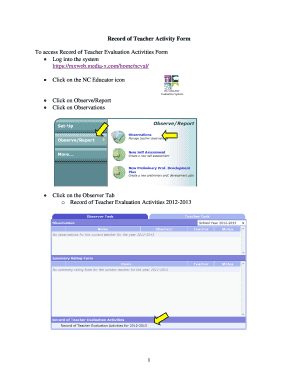 Fillable Online Record of Teacher Activity Form - Wikispaces Fax Email ...