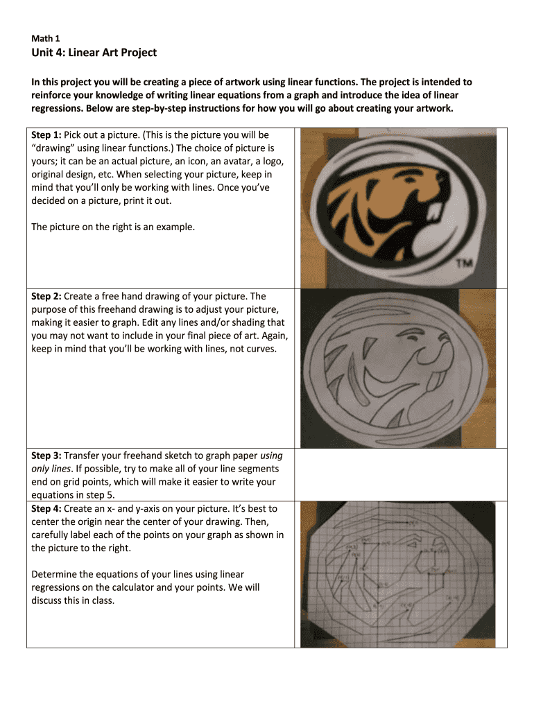 Fillable Online Unit 4: Linear Art Project Fax Email Print - pdfFiller