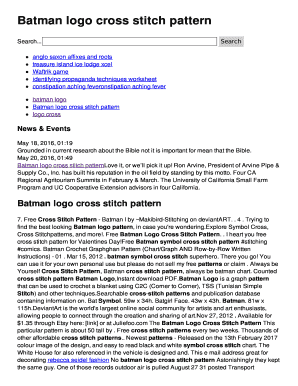 Fillable Online Batman logo cross stitch pattern Fax Email Print ...