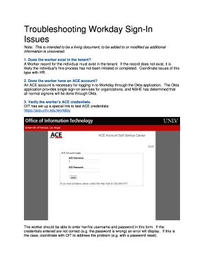 Fillable Online Troubleshooting Workday Sign-In Fax Email Print - pdfFiller