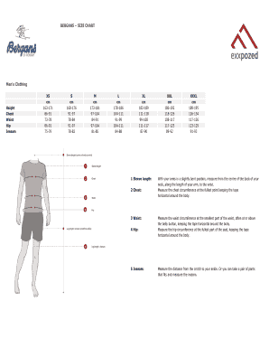 Fillable Online BERGANS SIZE CHART Fax Email Print - pdfFiller