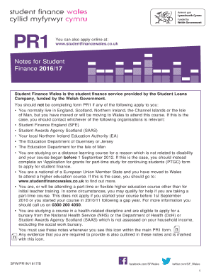 Fillable Online Student Finance Wales is the student finance service ...