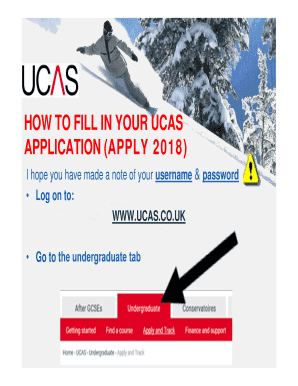 Fillable Online HOW TO FILL IN YOUR UCAS Fax Email Print - pdfFiller