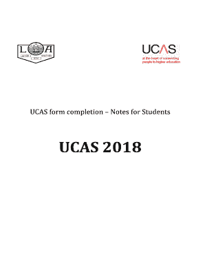 Fillable Online UCAS form completion Notes for Students Fax Email Print ...