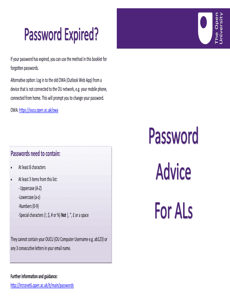 Fillable Online If your password has expired, you can use the method in ...