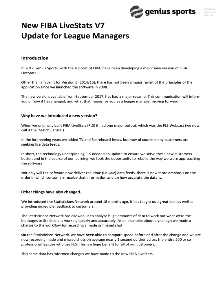 Fillable Online New FIBA LiveStats V7 Fax Email Print - pdfFiller