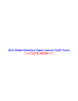 Fillable Online Rrb Model Question Paper Answer Staff Fax Email Print ...