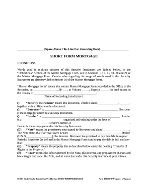 Words used in multiple sections of this Security Instrument are defined ...