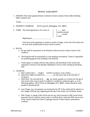 PARTIES: This rental agreement/lease is between Central Lutheran Church ...