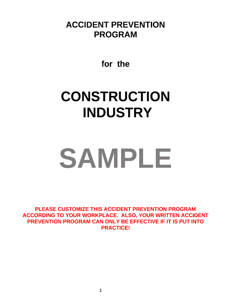 ALSO, YOUR WRITTEN Accident Prevention Program CAN ONLY BE EFFECTIVE IF ...