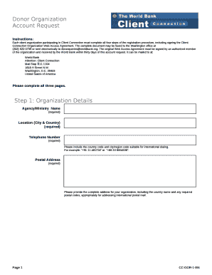 Donor Organization Doc Template | pdfFiller