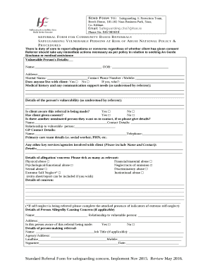 referral for Community Based Referrals Doc Template | pdfFiller