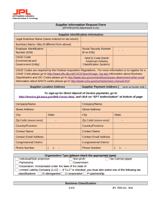Supplier Ination Request Doc Template | pdfFiller