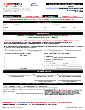 Fillable Online SIGN & BANNER HANGING ORDER FORM Fax Email Print ...