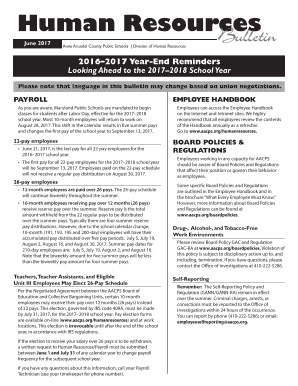 Fillable Online 20162017 Year-End Reminders Fax Email Print - pdfFiller