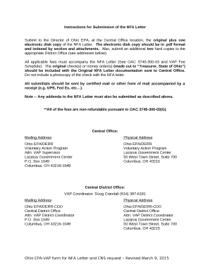 Instructions for Submission of the NFA Letter Doc Template | pdfFiller