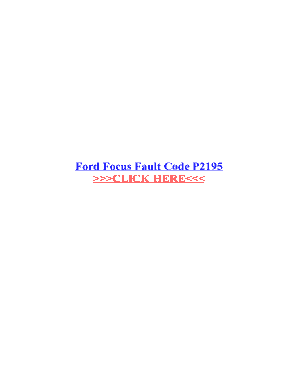 P2195 Code Ford - Fill Online, Printable, Fillable, Blank | pdfFiller
