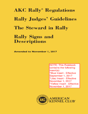 Fillable Online AKC Rally Regulations Fax Email Print - pdfFiller