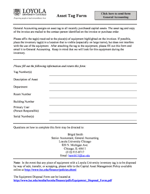 Fillable Online Asset Tag Form Fax Email Print - pdfFiller