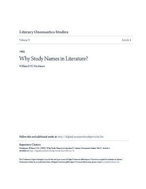 Fillable Online digitalcommons brockport Why Study Names in Literature ...