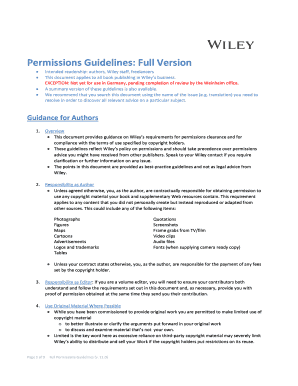 Fillable Online Permissions Guidelines: Full Version Fax Email Print ...