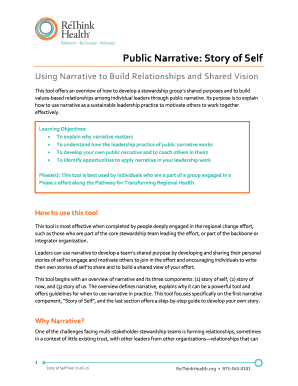 Fillable Online Public Narrative: Story of Self Fax Email Print - pdfFiller